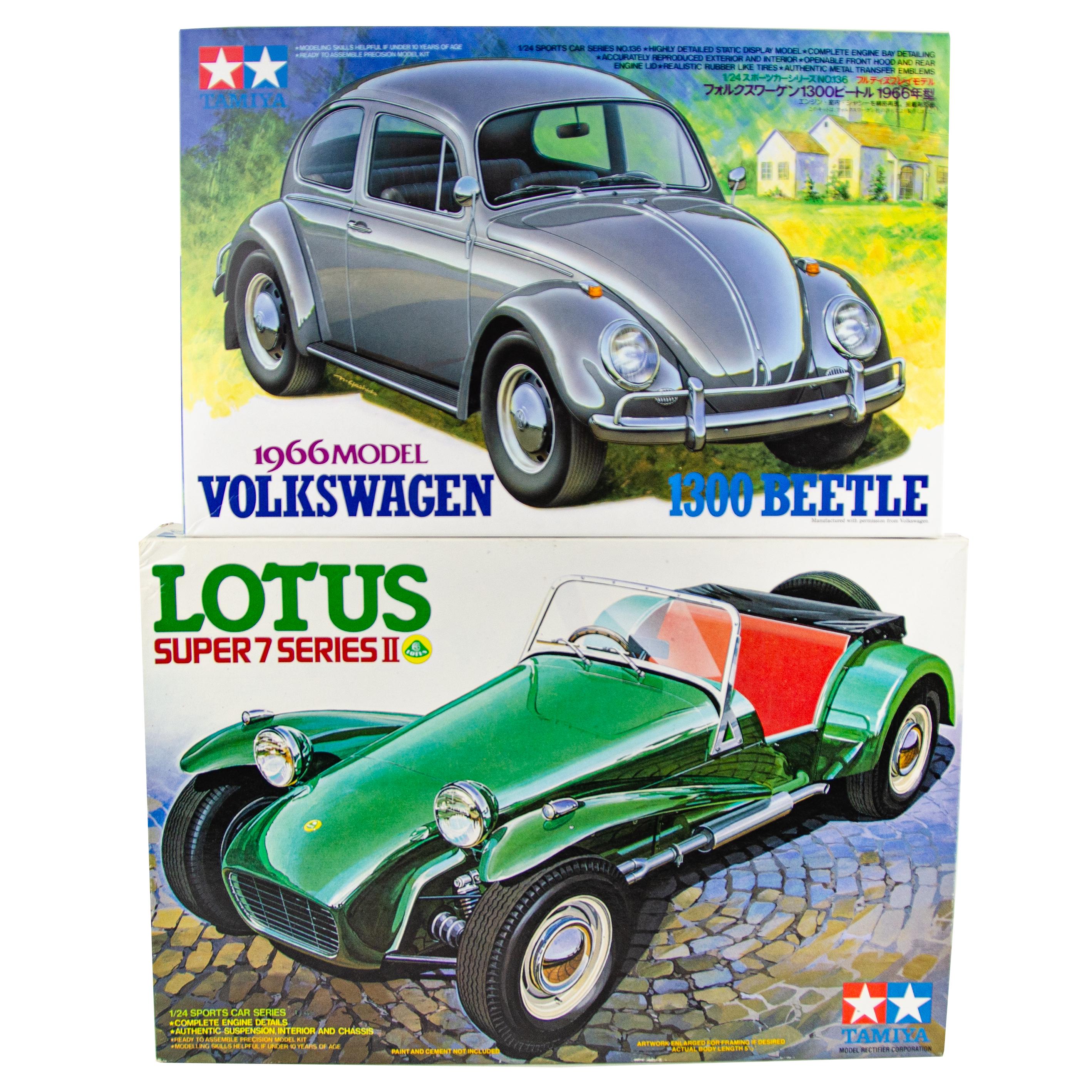 Tamiya Lotus Super 7 Volkswagen Beetle 1 24 Scale Model Race Car Kit 2P Lot Etsy Australia