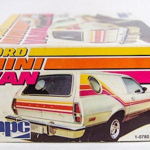 Vintage MPC 1:25 Scale Ford Mini Van Plastic Model Car Building Kit 1 ...