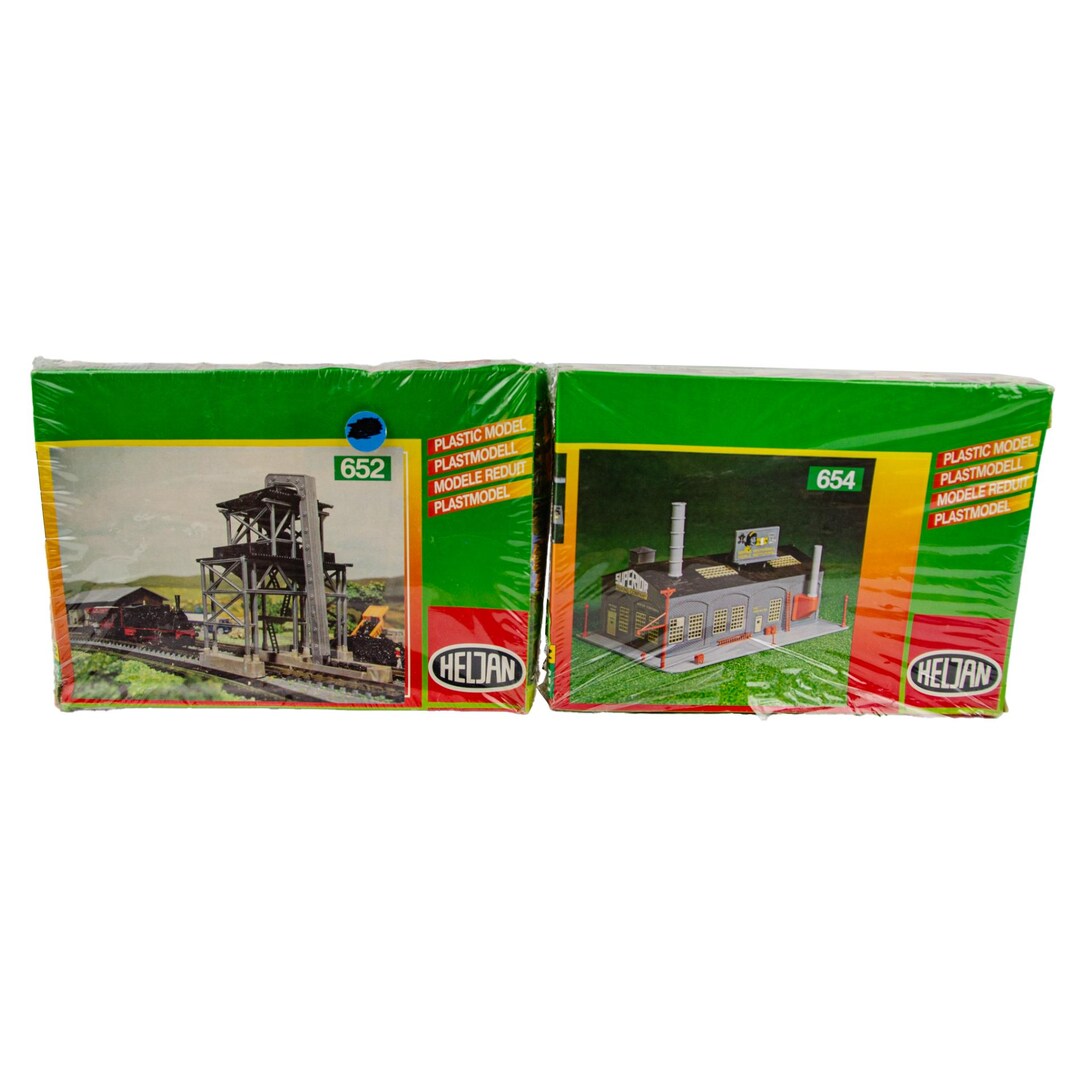 Heljan 652 Sand Silo & 654 Bakery Store 1:160 N Scale Train Layout Kit ...