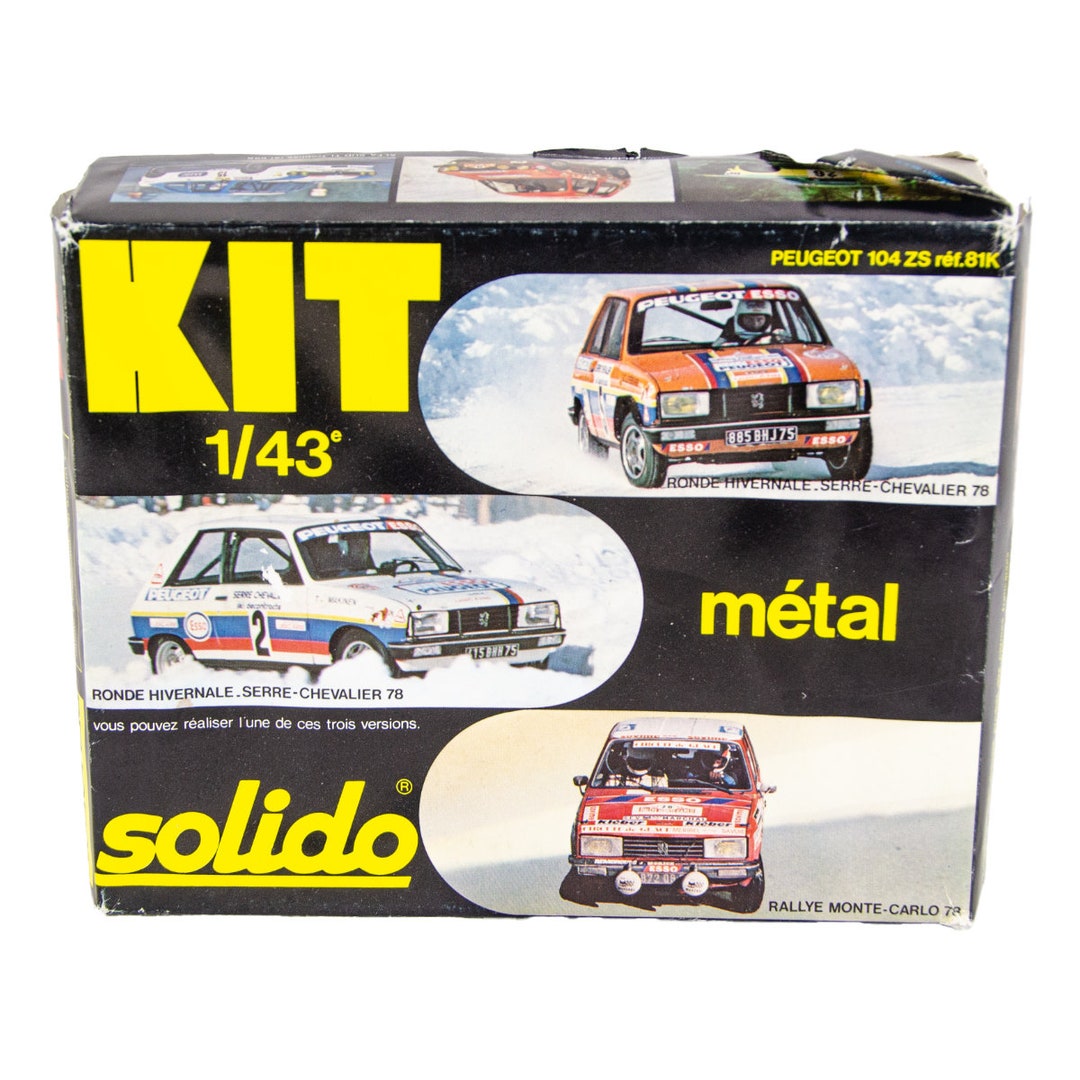 Rare Vintage Solido 1:43 Scale Peugeot 104 ZS Diecast Model Car Kit - Etsy