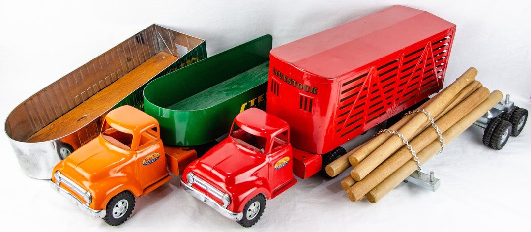 Super Rare Mint Vintage 1955 Tonka Toys 675-5 Pressed Steel Trailer ...