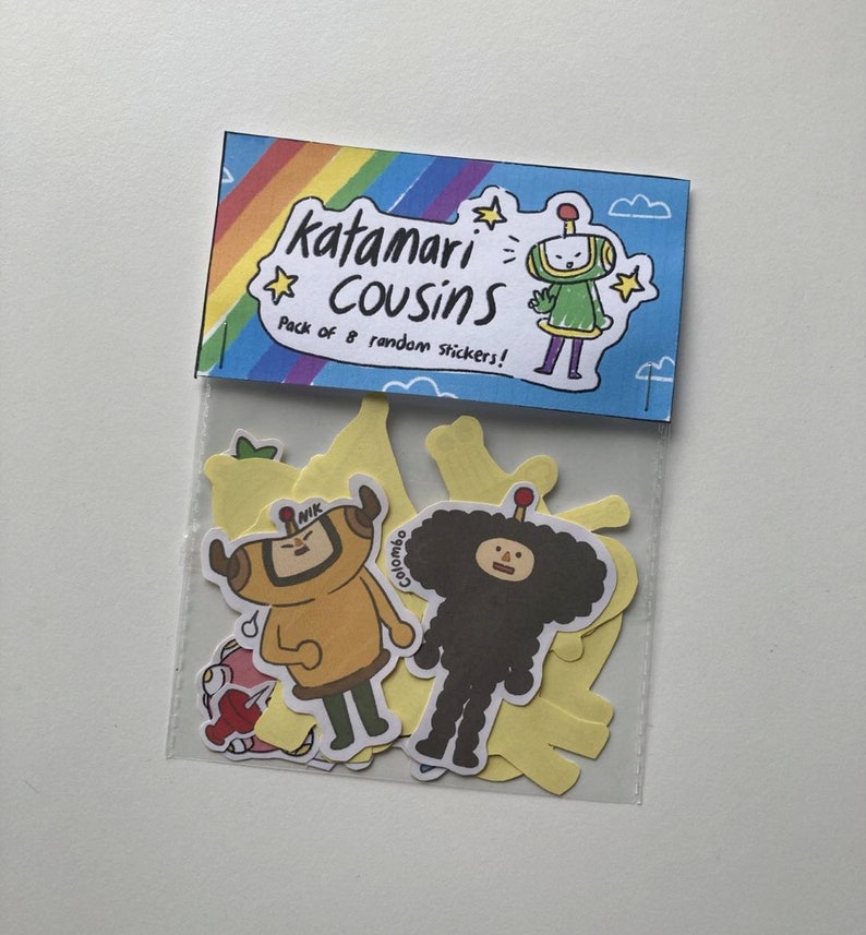 Katamari Damacy Cousins Random Sticker Pack of 8 Illustrations | Etsy