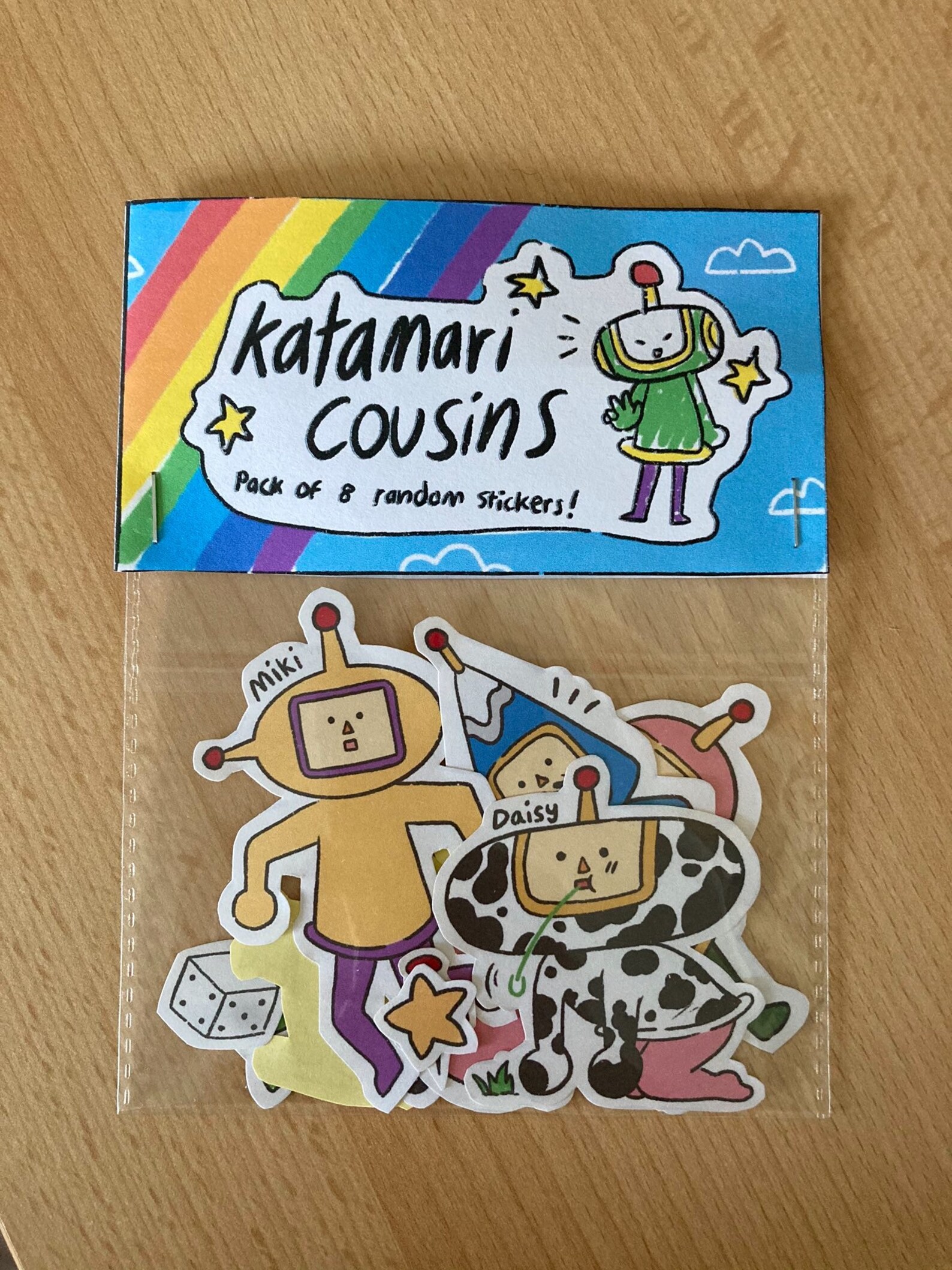 Katamari Damacy Cousins Random Sticker Pack of 8 Illustrations | Etsy