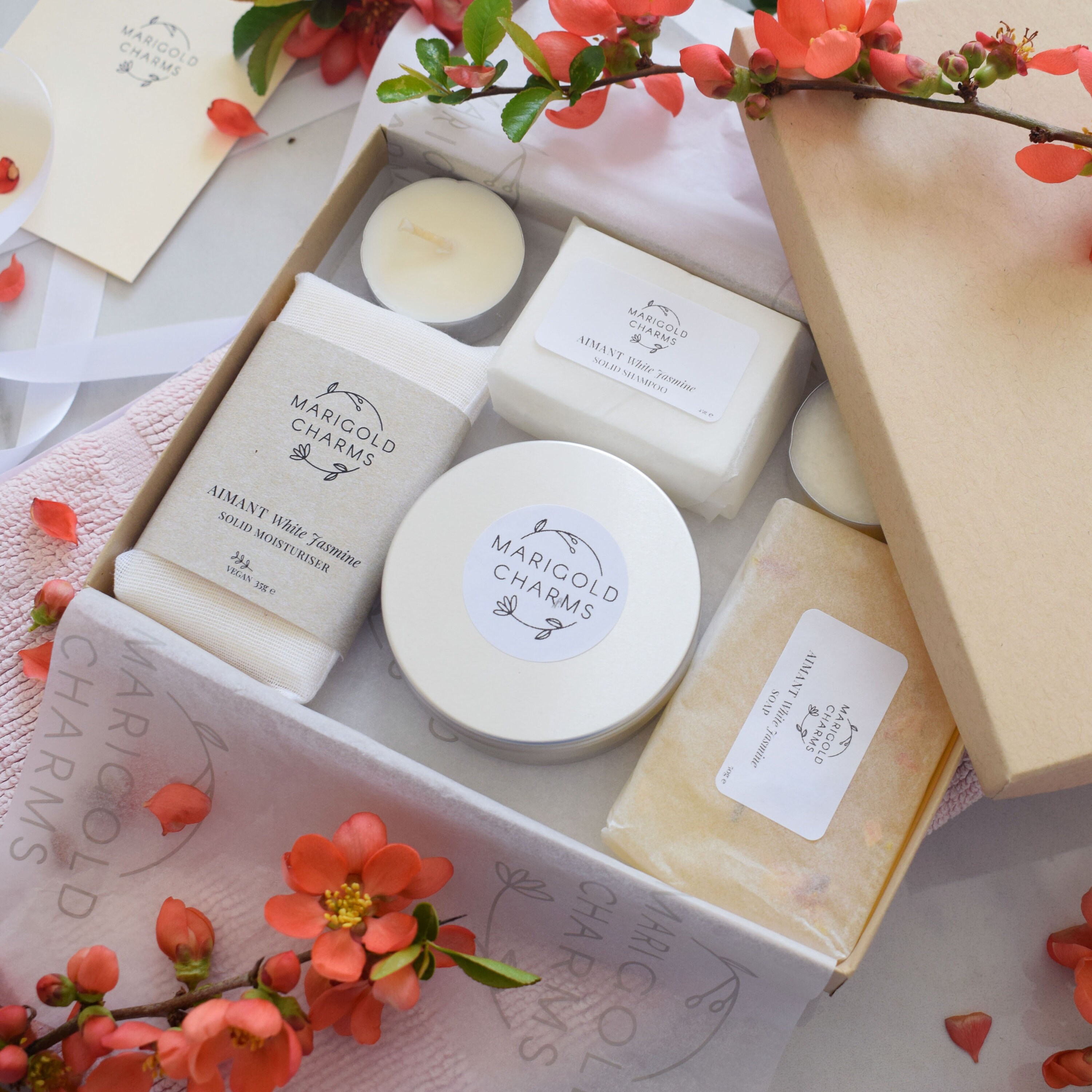 Organic Shower Letterbox Spa Gift Set Solid Shampoo Bar and Shower ...