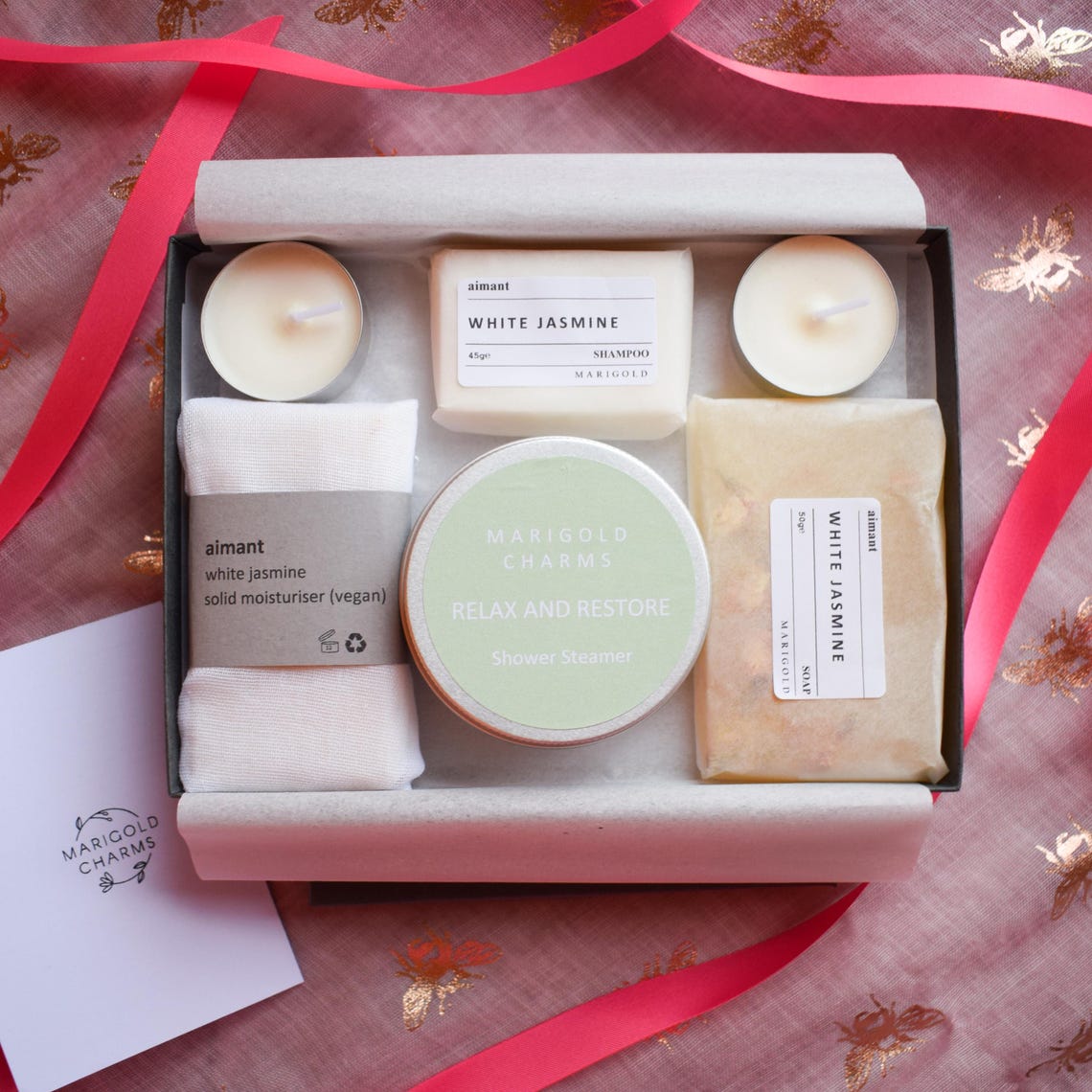 Organic Shower Letterbox Spa Gift Set - Solid Shampoo Bar and Shower ...