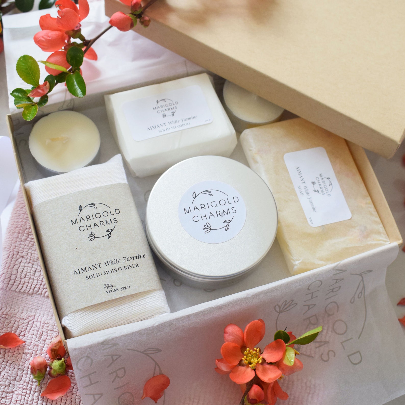 Organic Shower Letterbox Spa Gift Set Spa Gift for Her Solid Shampoo ...