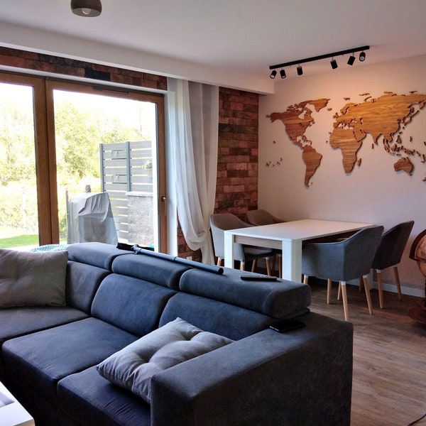 Rustic World Map - Etsy