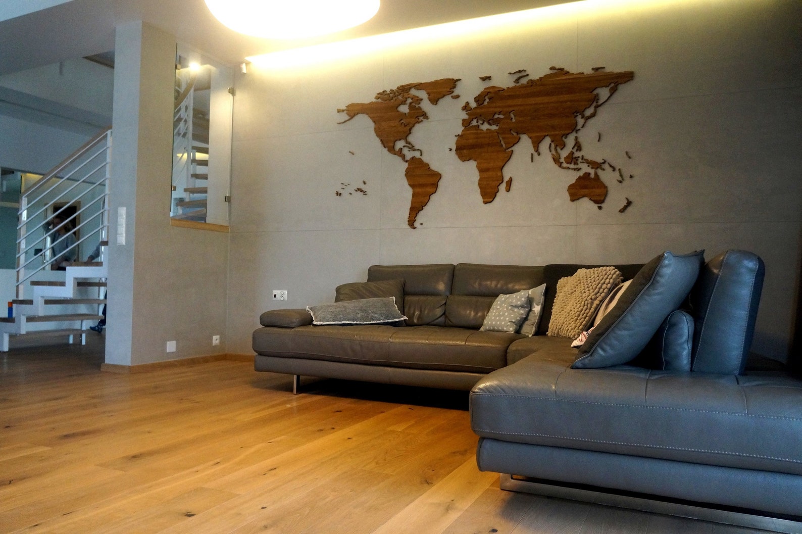 Huge Wooden World Map Solid Oak 110x220 Cm Boarders | Etsy