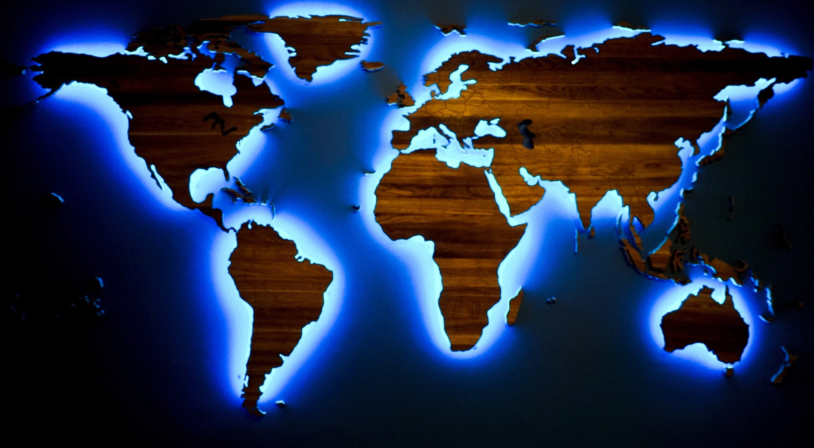 Wooden World Map With Led Lights at Johnny Sanderson blog