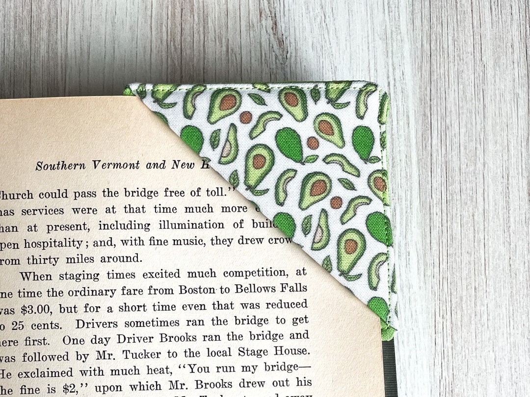 Avocado Fabric Corner Bookmark for the Mamacado Queen Who Loves to Read ...