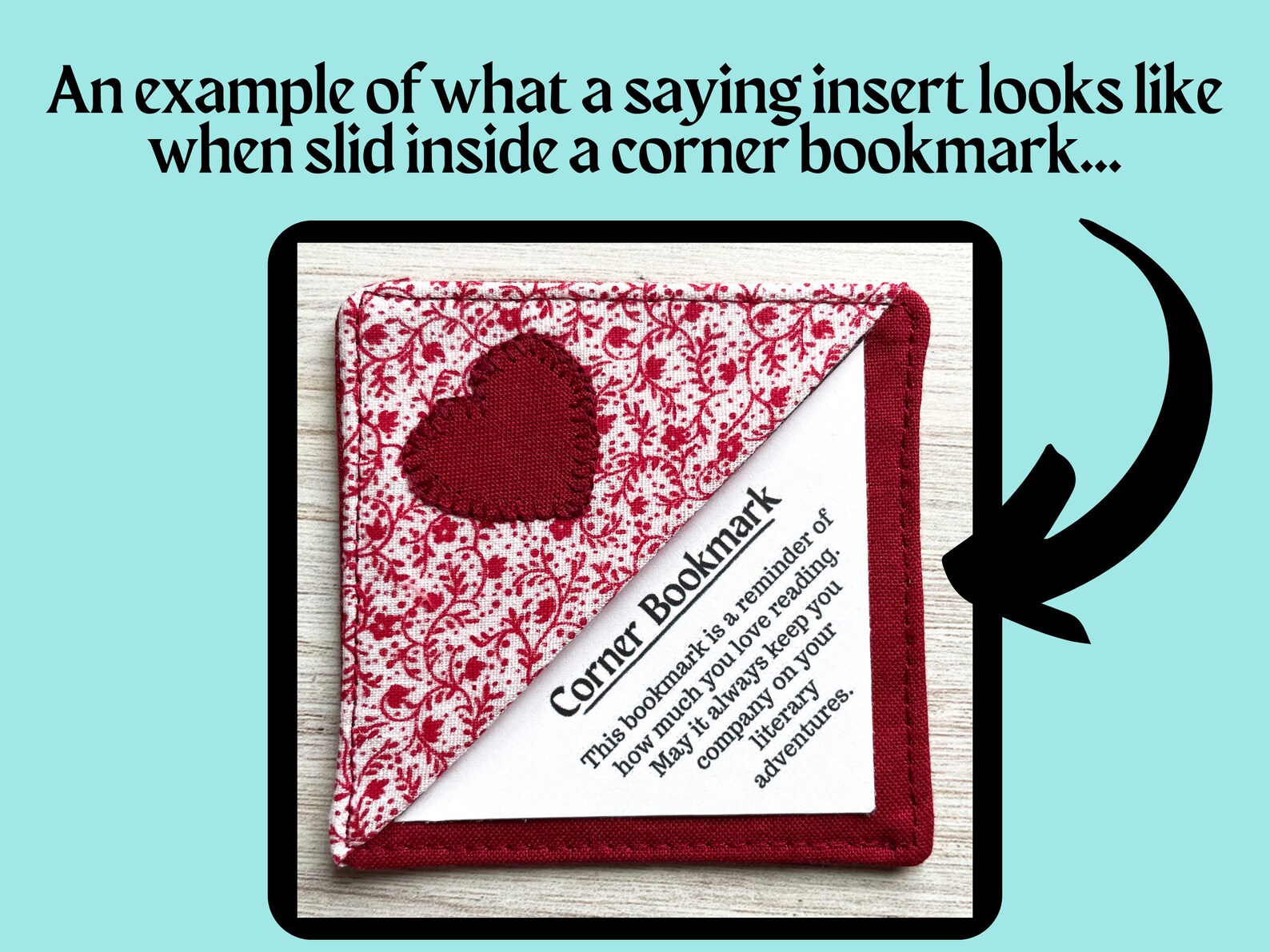 Corner Bookmark With Cutecore Vibe, Fabric Book Marker for Booktrovert ...