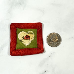 Quilted Pocket Hug, Lady Bug Gift, Small Trinkets, Miss You Hugs, Heart ...