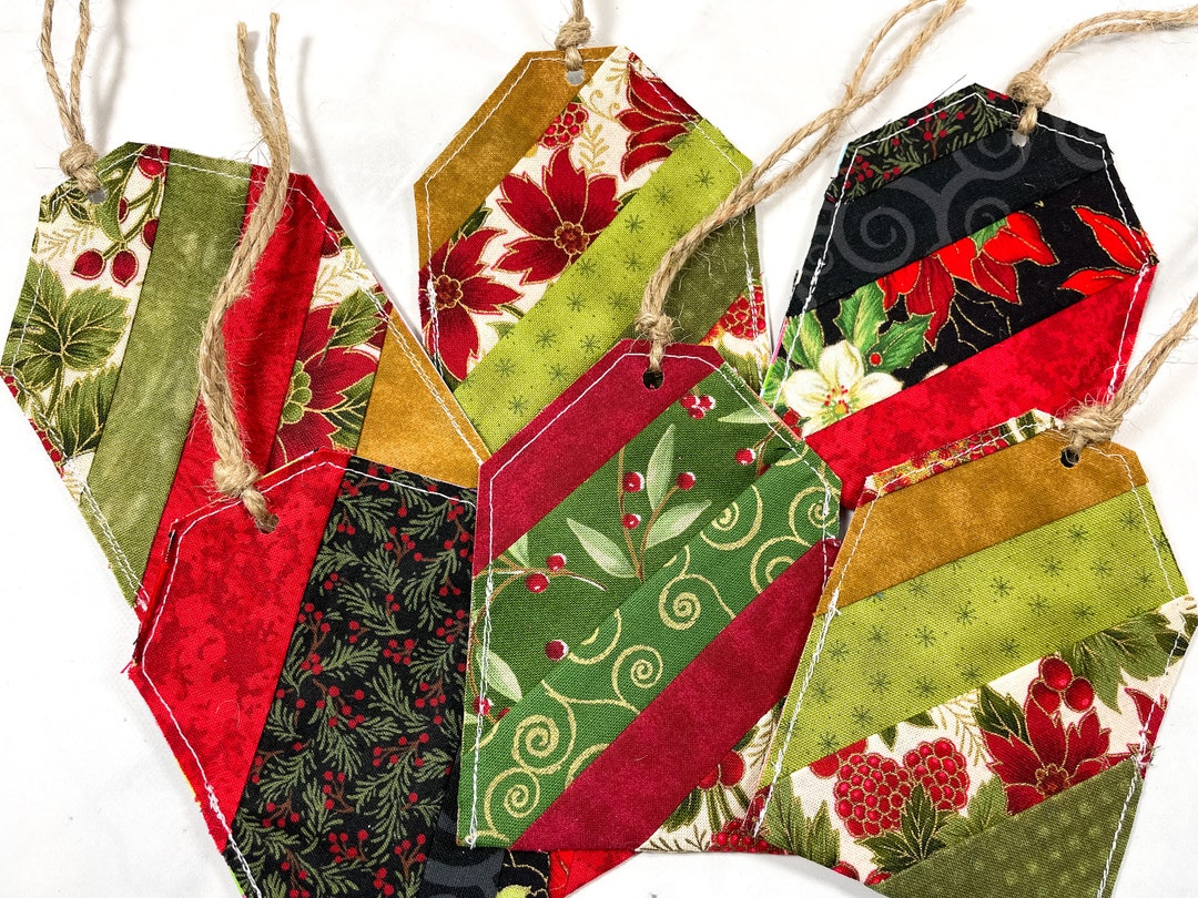 Holiday Gift Card Holder, Reusable Gift Tags, Tags for Presents, Fabric ...