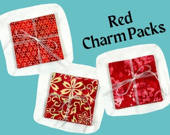 Red Squares Fabric - Etsy