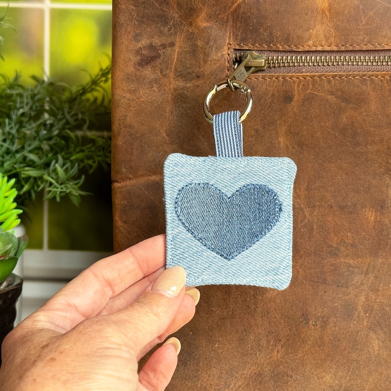 Denim Keychain - Etsy