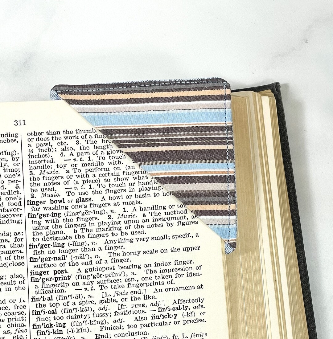 Customized Fabric Corner Bookmarks for Men, Page Marker With Thoughtful ...