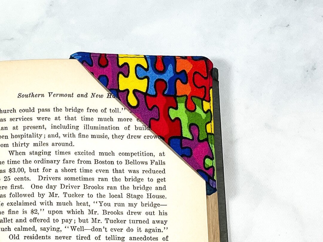 Corner Bookmark for Autism Mom, Page Marker for Book Worm, Unique ...