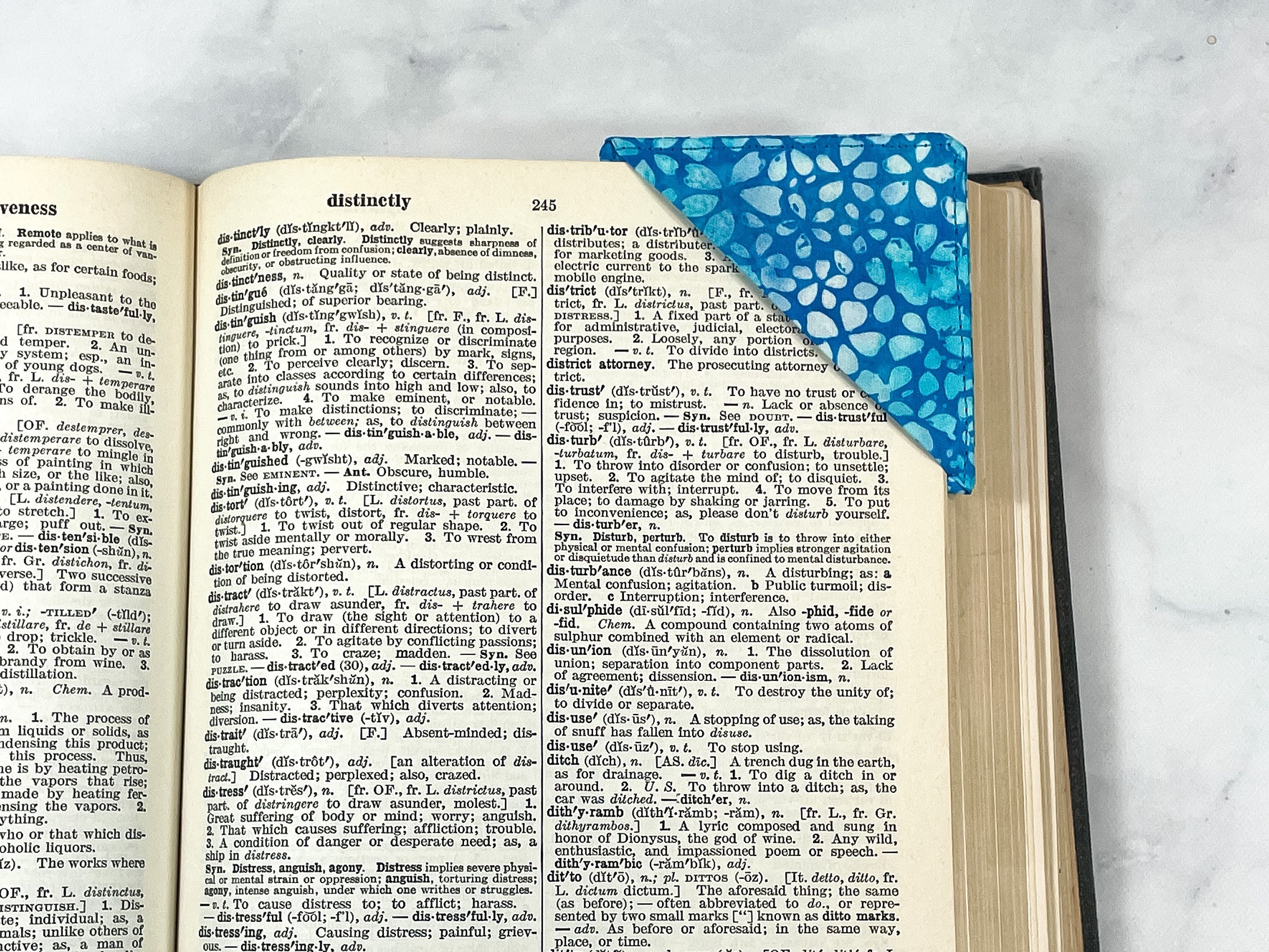 Flower Corner Bookmark Corner Page Marker Book Club Gift - Etsy