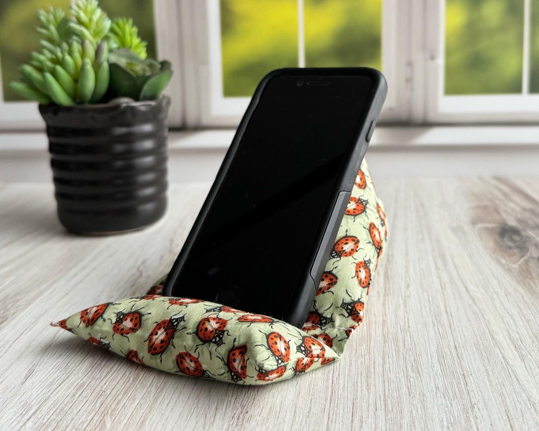 Lady Bug Cell Phone Stand for Desk, Phone Wedge Pillow, Desktop ...