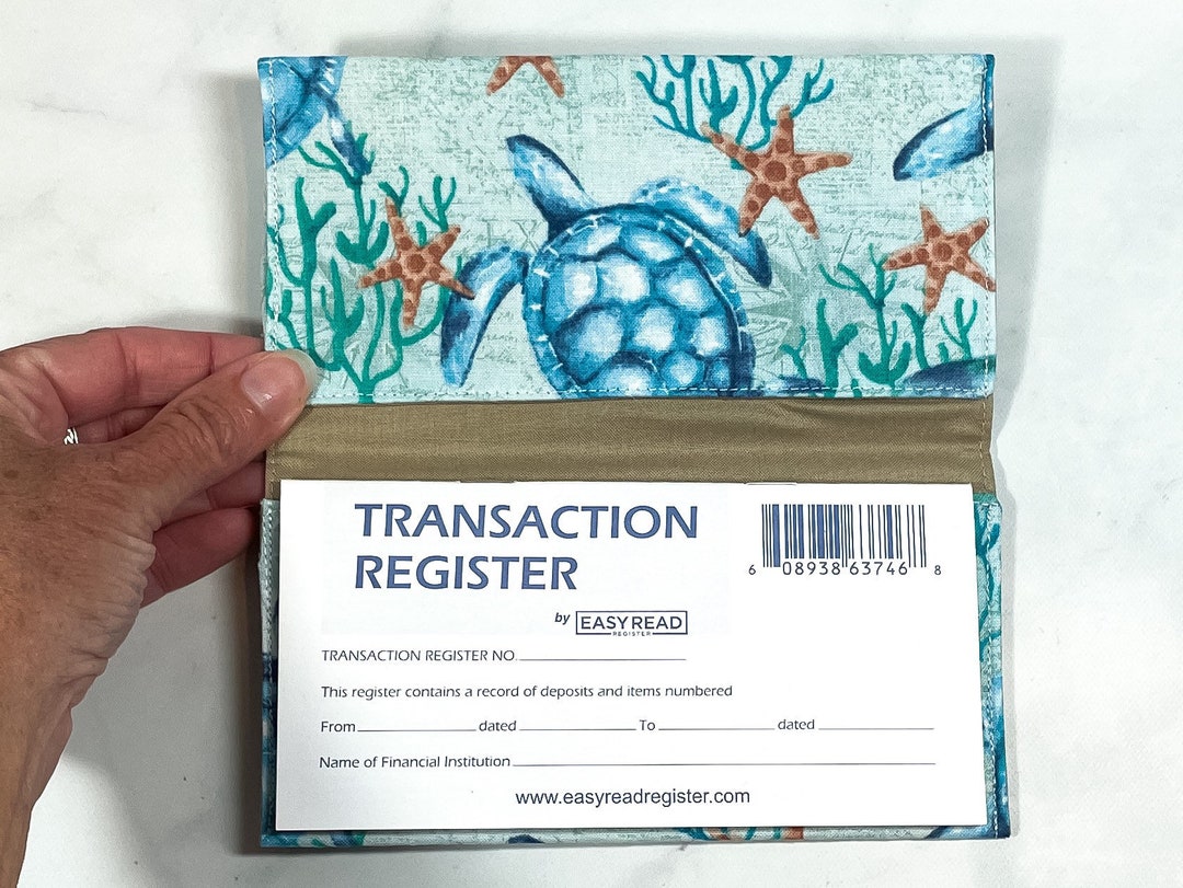 Checkbook Cover for Woman, Turtle Themed Gift, Check Book Cover for ...