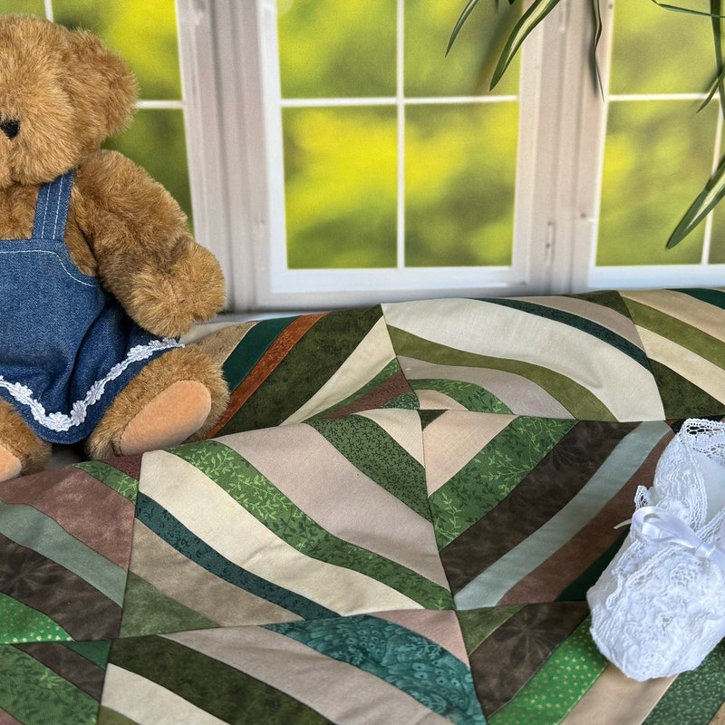 Green Baby Quilt - Etsy