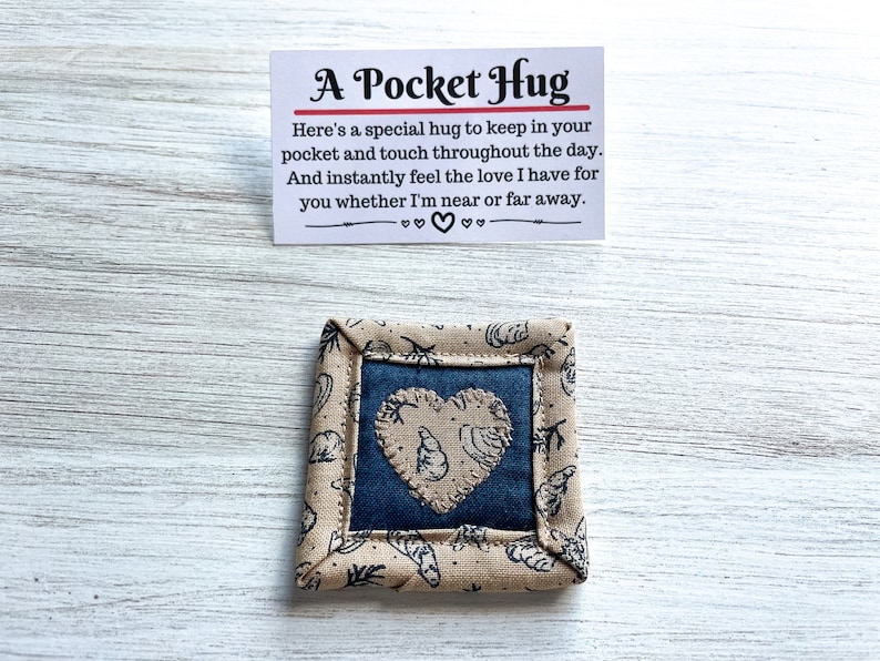 Shell Fabric Pocket Hug, Present for Grandma, BFF Valentine Idea ...