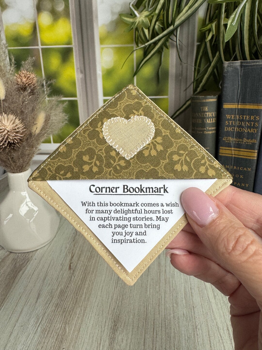 Country Bookmark, Corner Page Marker, Heart Bookmark, Corner Bookmark ...