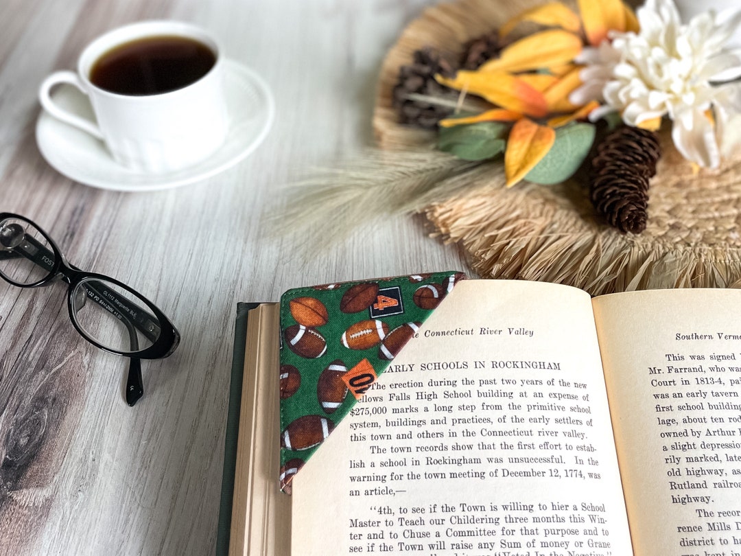 Corner Bookmark for Men, Football Bookmark Corner for Book Pages ...