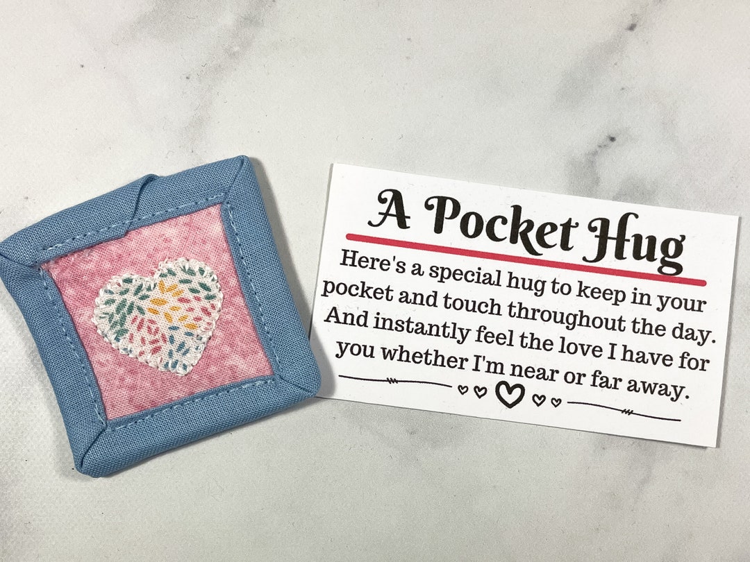 Pocket Hug Token, Elderly Gift, Pocket Hug, Sending A Hug, Pocket Heart ...