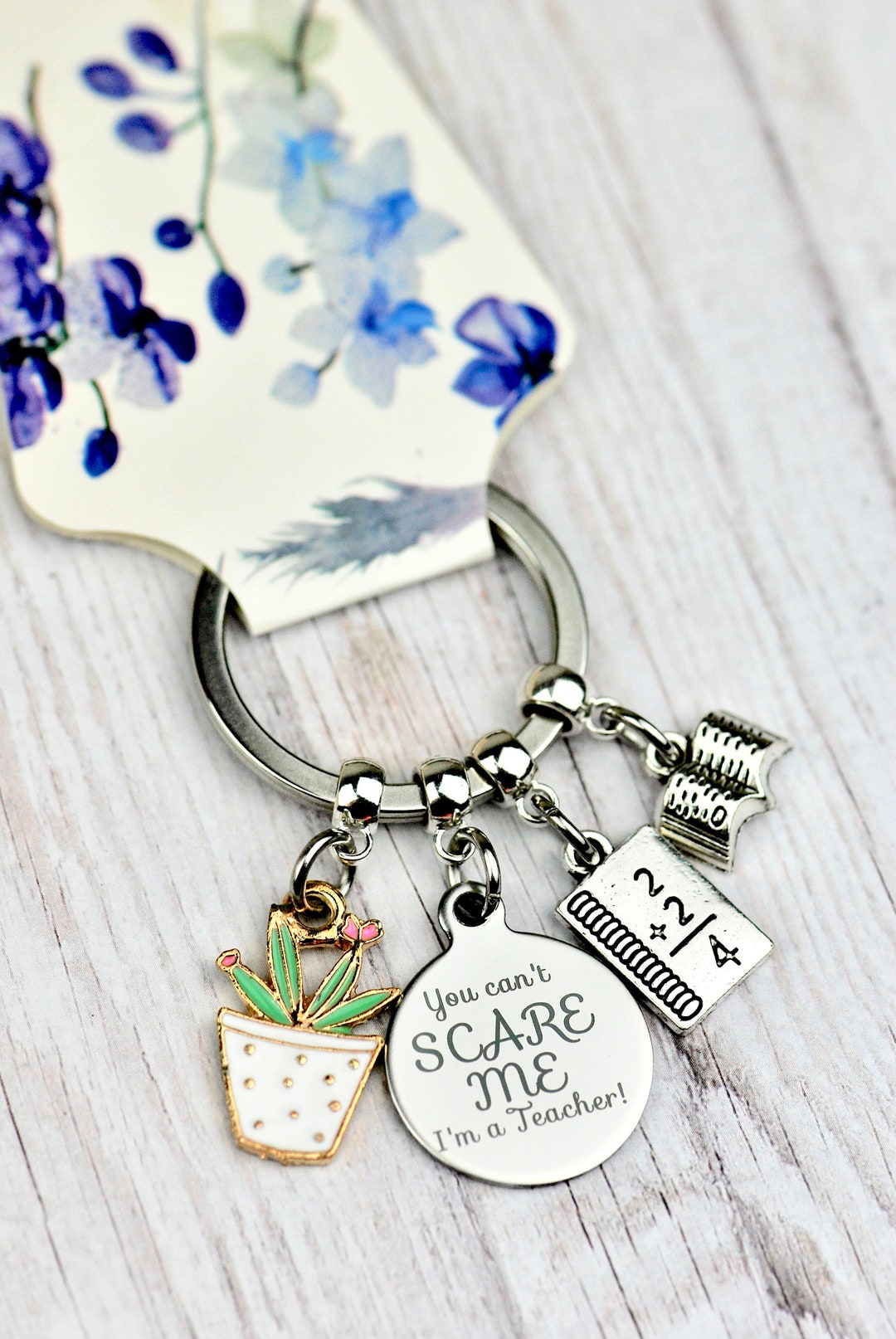 Keyring Keychain Gift for School Nursery Teacher - Etsy