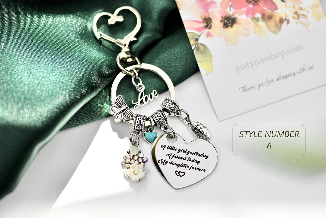 Beautiful Gift for Daughter Birthday, Christmas, Wedding Etc. Keychain ...