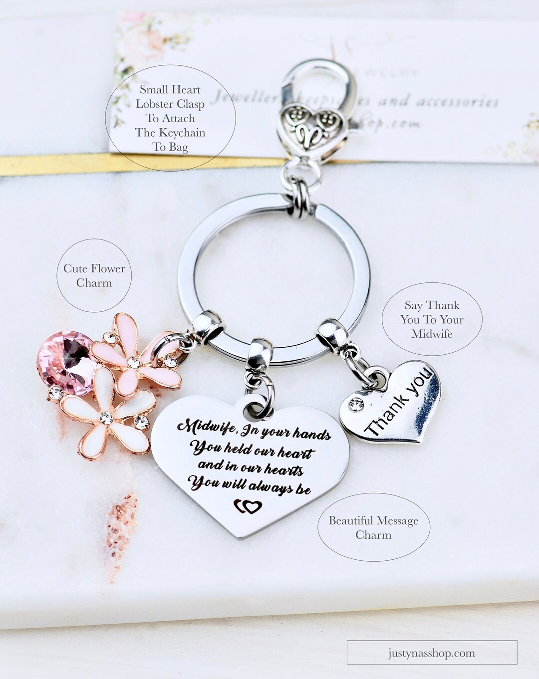 Midwife Gift, Midwife Keychain Keyring Gift, Thank You Midwife, Midwife ...