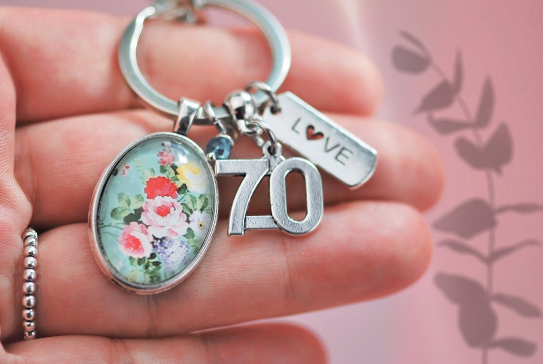 Unique 70th Birthday Keychain, Keepsakes for a Special Milestone - Etsy