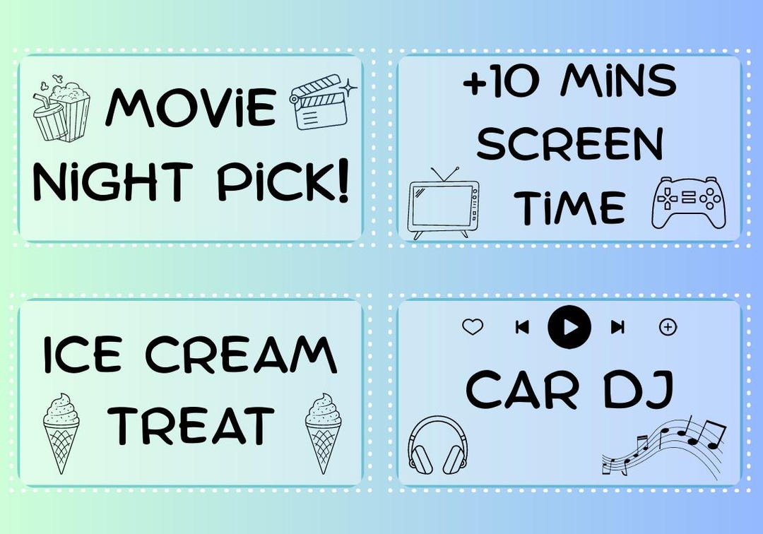 Printable Kids Reward Coupons | Positive Reinforcement Vouchers ...