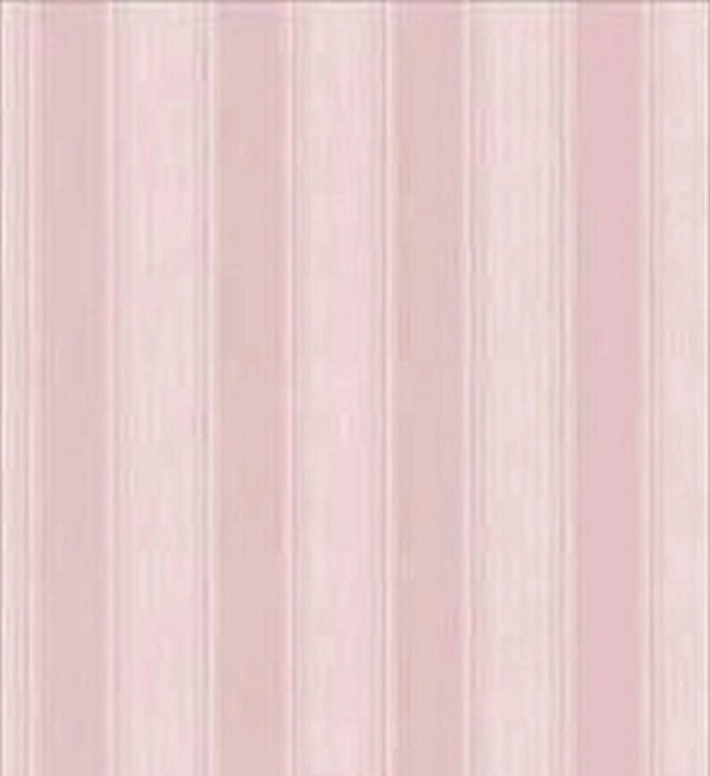 Dollhouse Miniature 1:12 Scale Wallpaper Rose Hill Stripe Pink - Etsy
