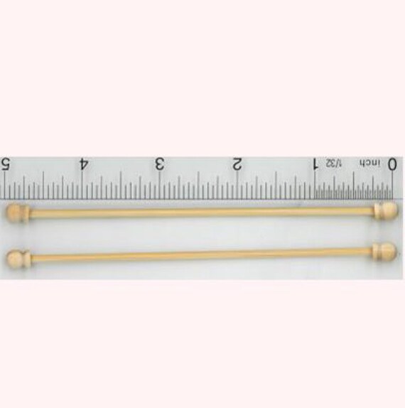 Dollhouse Miniature Economy Pair of Curtain Rods in Wood - Etsy