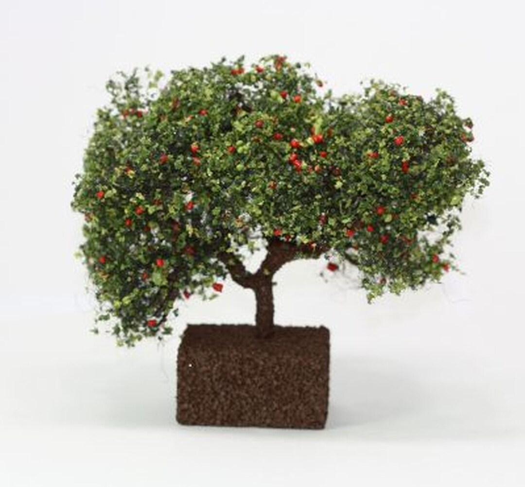 Dollhouse Miniature Ornamental Apple Tree by Creative Accents - Etsy
