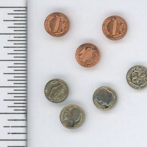 Dollhouse 1:12 Coins - Etsy