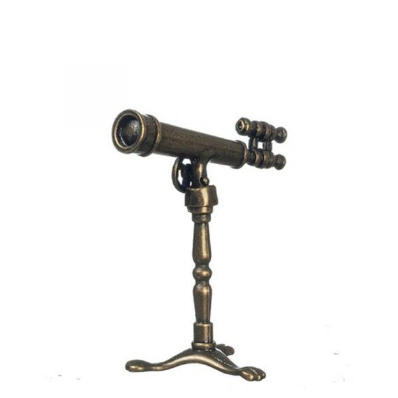 Dollhouse Miniature Antique Look Telescope on Stand by Town Square Miniatures Etsy Canada