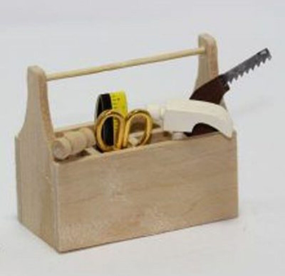 Dollhouse Miniature Tool Box in Wood Filled With Tools - Etsy