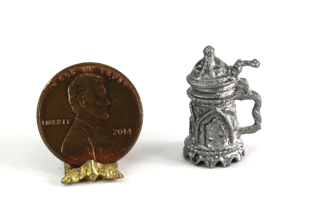 Dollhouse Miniature Ornate Metal Beer Stein by Mulberry Miniatures - Etsy