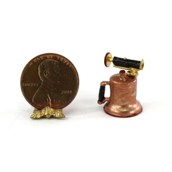 Dollhouse Miniature Copper Blow Torch by Sir Thomas Thumb