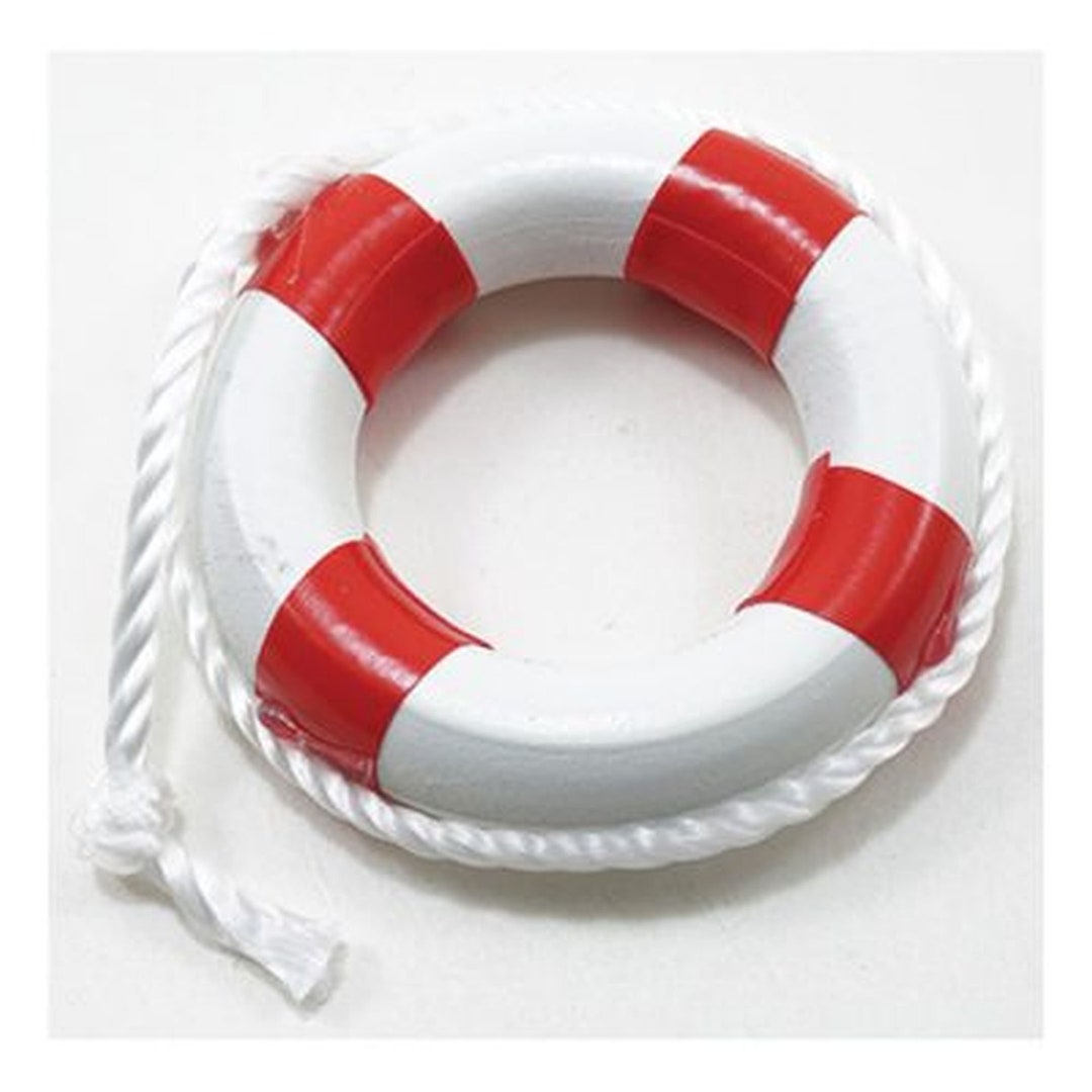 Dollhouse Miniature Red and White Life Preserver Ring by Multi - Etsy