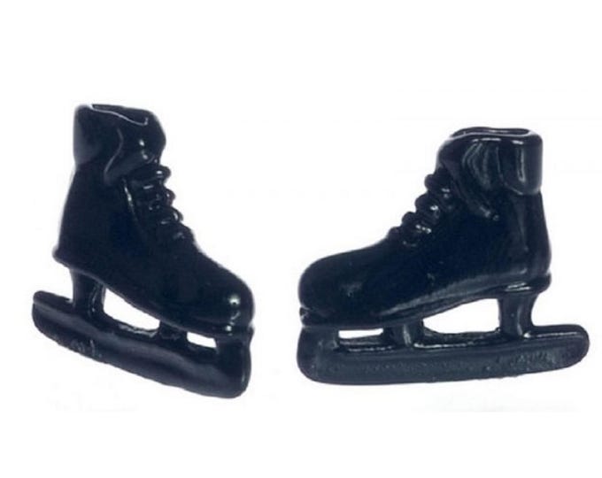 Dollhouse Miniature Pair of Black Ice Skates by International ...