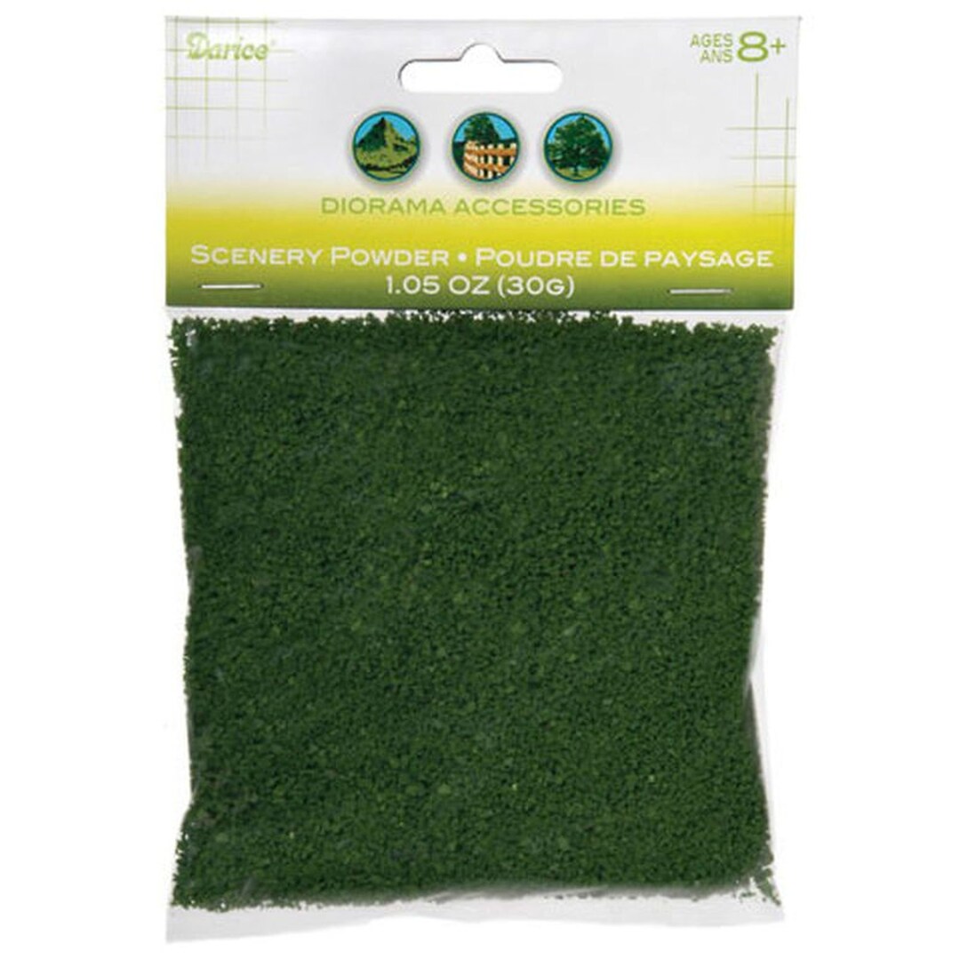 Dollhouse Miniature Dark Green Diorama Scenery Powder (1.05 Oz) by ...