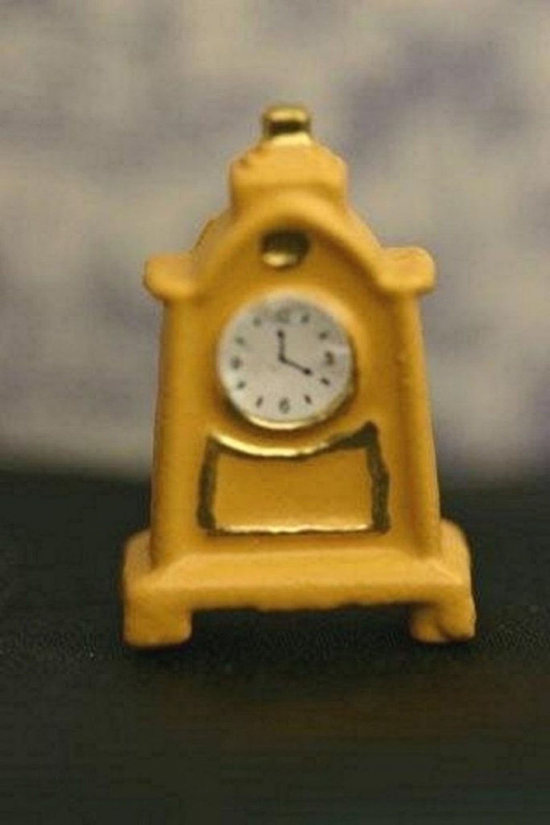 Dollhouse Miniature Yellow Mantle Clock - Etsy