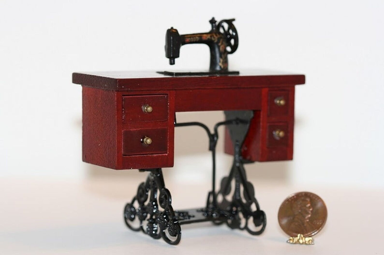 Miniature Wood Vintage Style Table Sewing Machine - Etsy