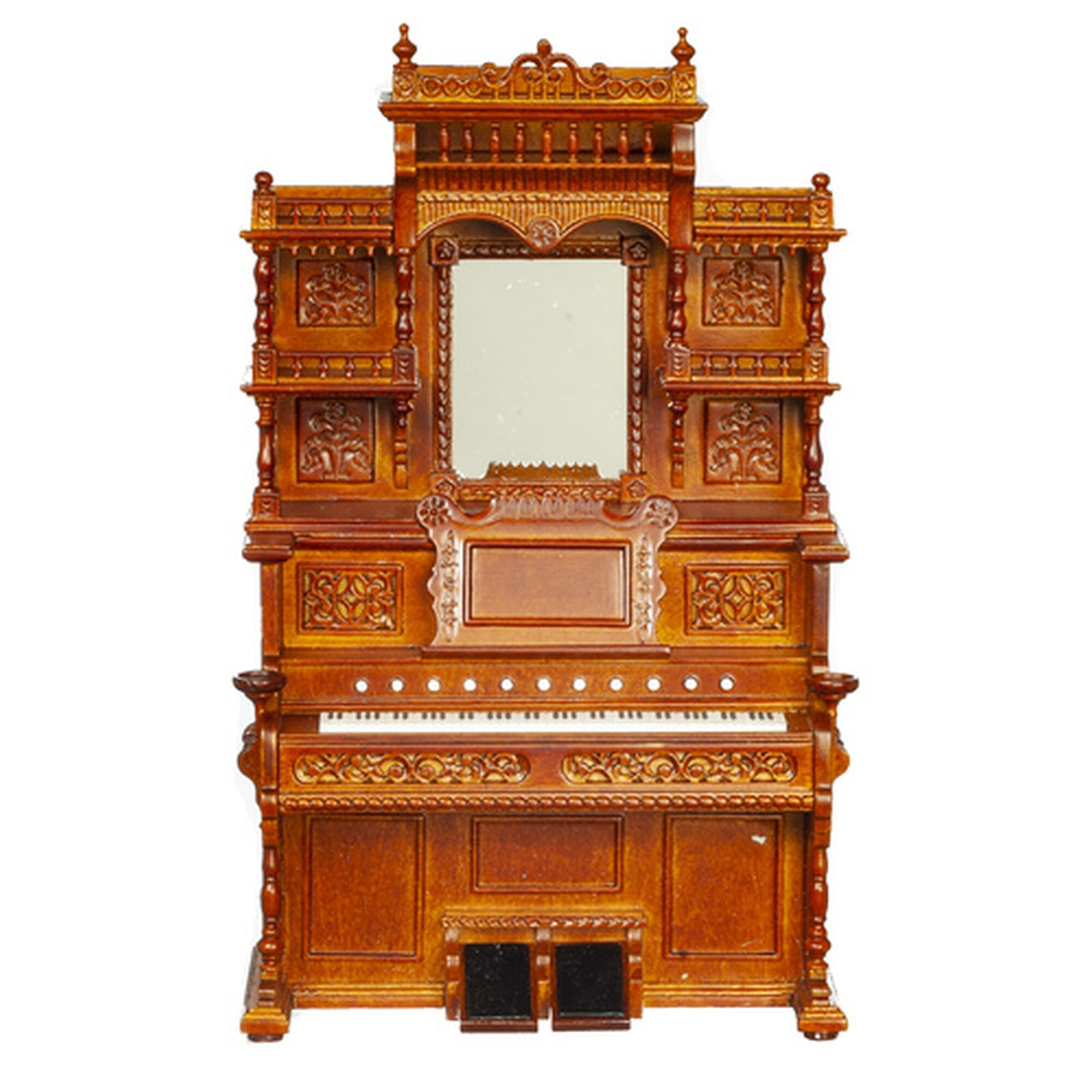 Dollhouse Miniature Victorian Pump Organ in Walnut by Town Square ...