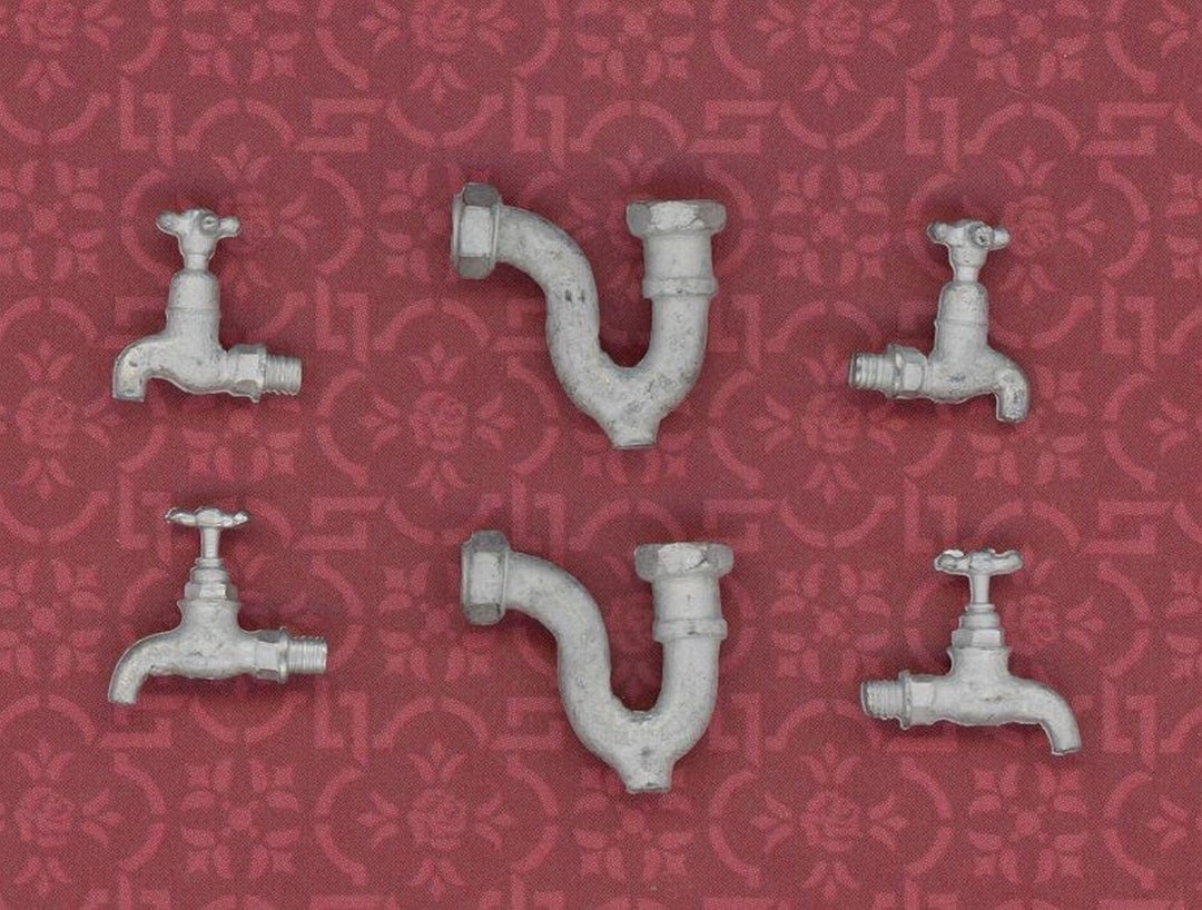 Dollhouse Miniature 6 Piece Plumbing Pipe or Taps Set - Etsy