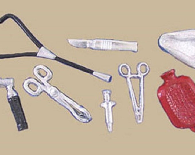 Dollhouse Miniature Medical Set 8 Pc by Island Crafts and Miniatures - Etsy